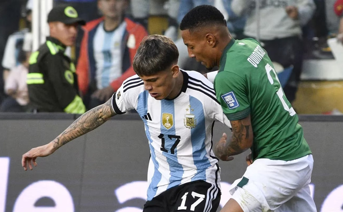 Garnacho tuvo su debut oficial en la Selección argentina: quedó ...